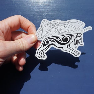 Celtic Hound or Pictish Dog Waterproof and Permanent Sticker. for ...