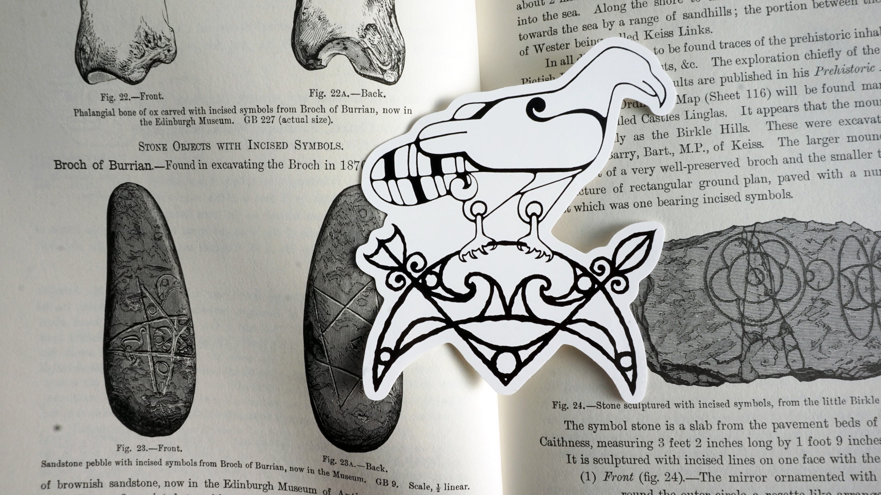 Pictish Eagle Crescent and V-rod Waterproof Sticker. Original Scottish ...