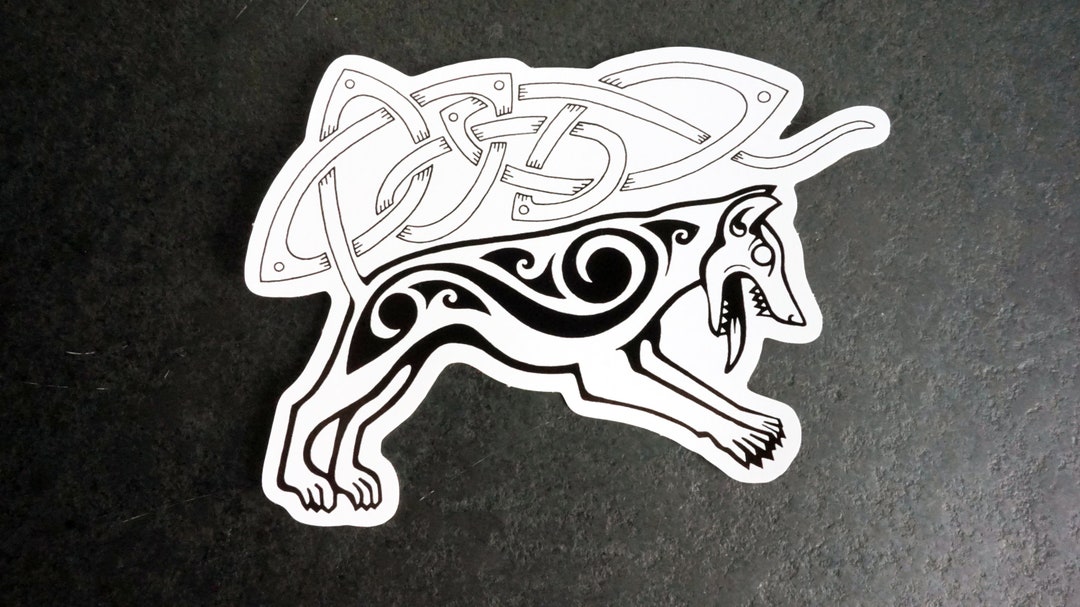 Celtic Hound or Pictish Dog Waterproof and Permanent Sticker. for ...