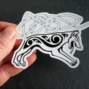 Celtic Hound or Pictish Dog Waterproof and Permanent Sticker. for ...