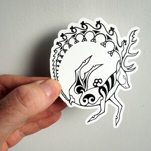 Pictish and Celtic Stag Waterproof Sticker. Designed in Scotland ...