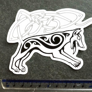 Celtic Hound or Pictish Dog Waterproof and Permanent Sticker. for ...