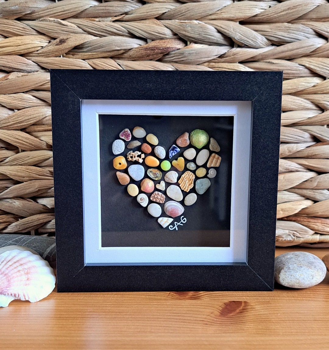 Pebble Art, Small Pebble Heart, Small Picture, Beach Art, Unique ...