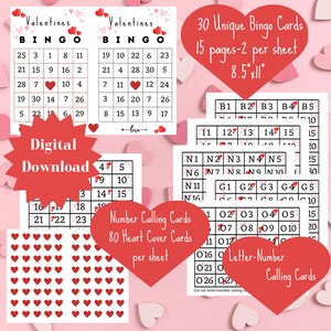 Valentine's Day Bingo Game for Kids Digital Instant Download, Cute ...