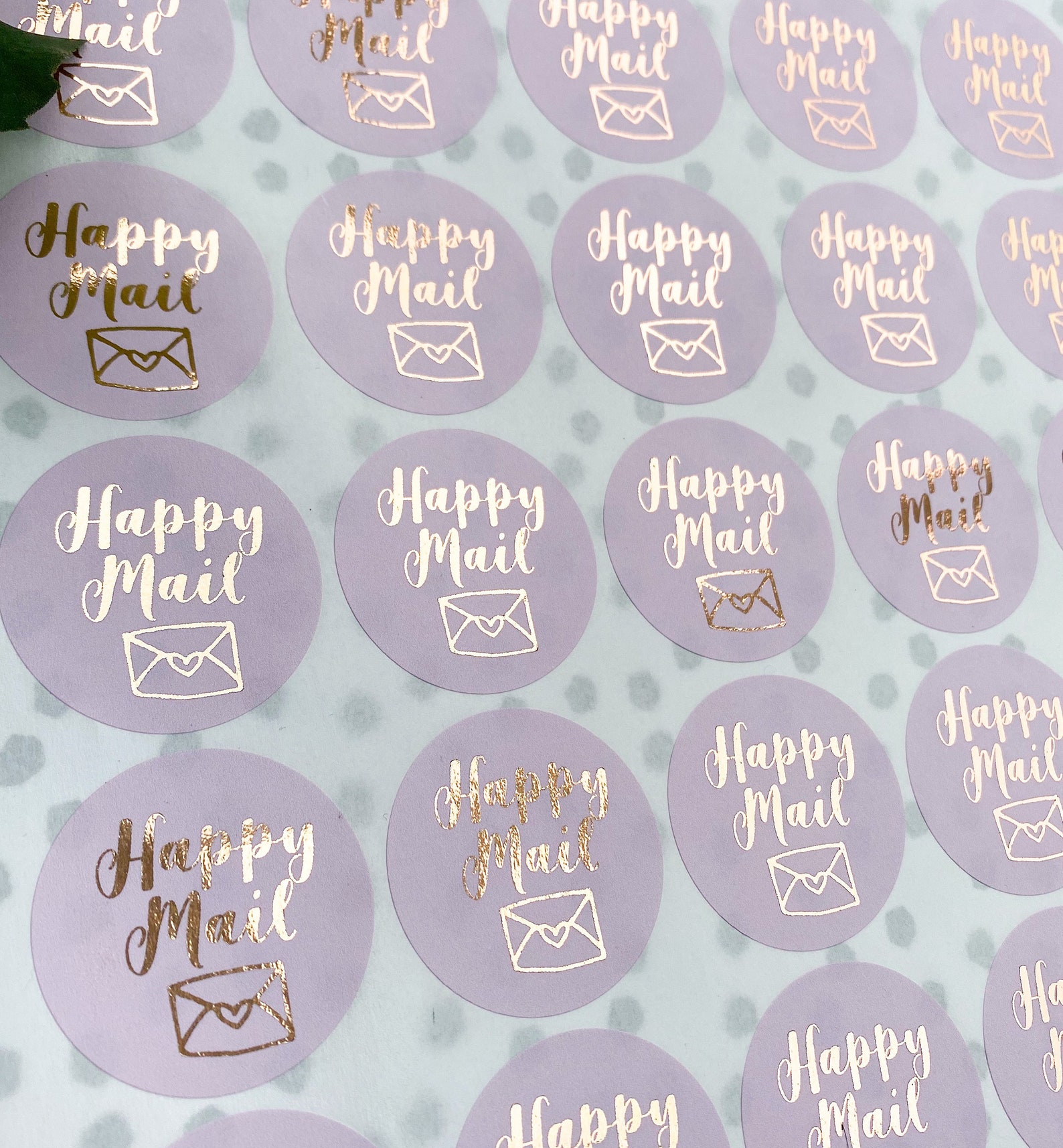 Happy Mail Foiled Postage Stickers Packaging Business Post - Etsy UK