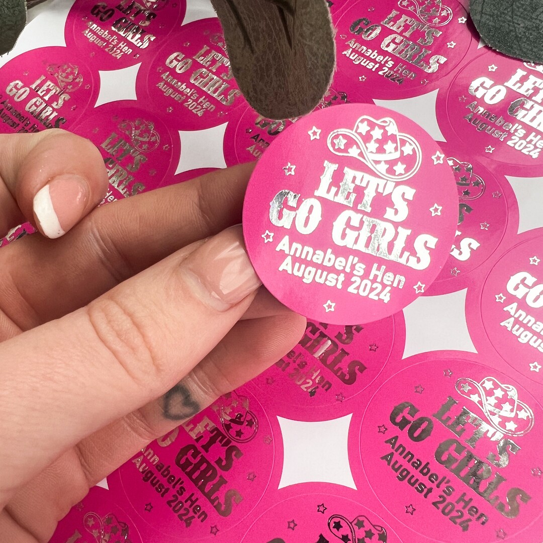 Lets Go Girls Stickers Last Rodeo Hen Party Labels - Etsy