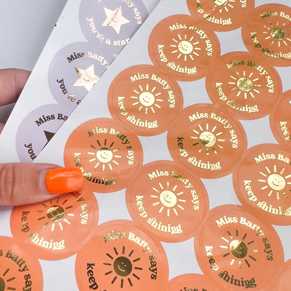 Personalised Teacher Stickers - Etsy UK
