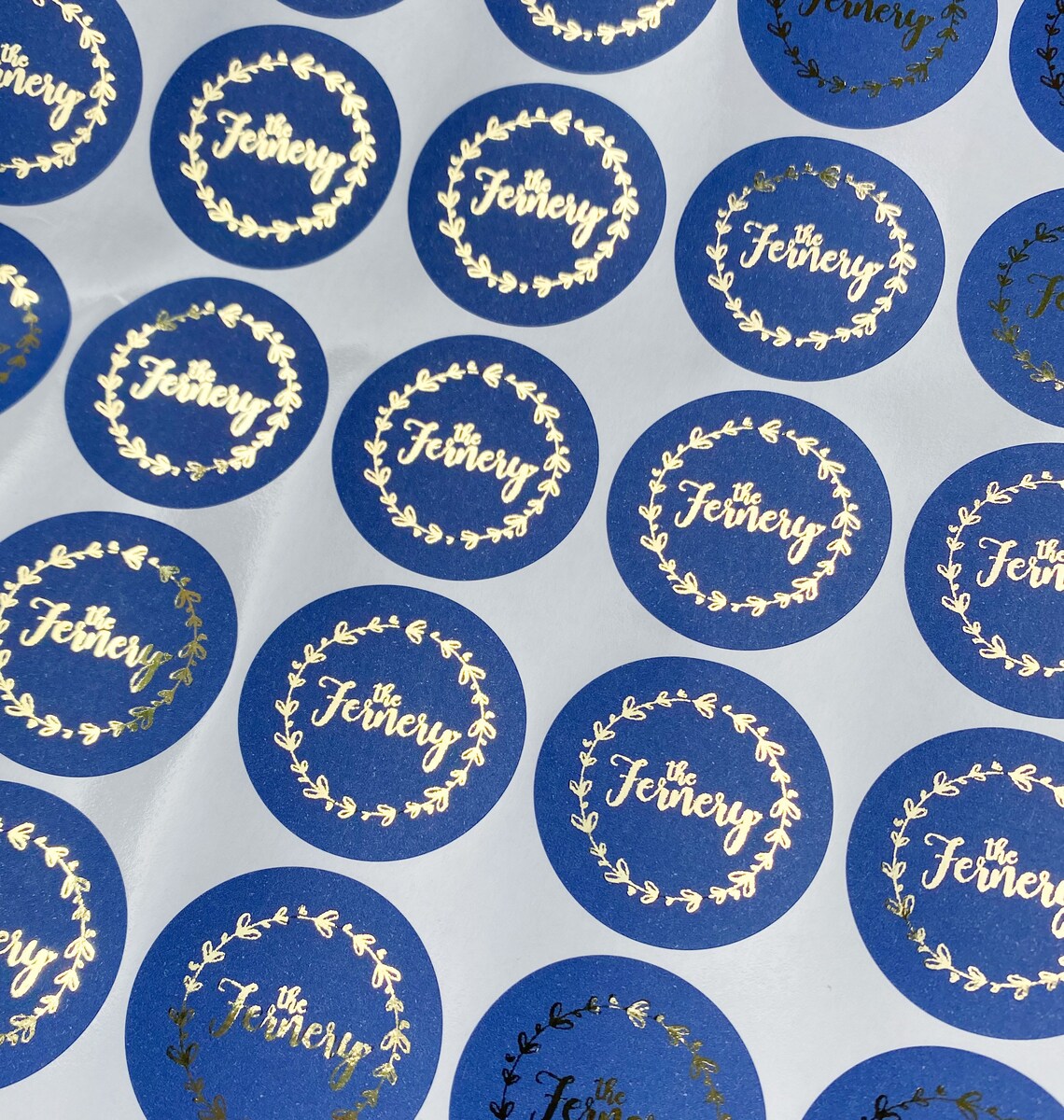 Foiled Logo Stickers Personalised Business Labels for - Etsy UK