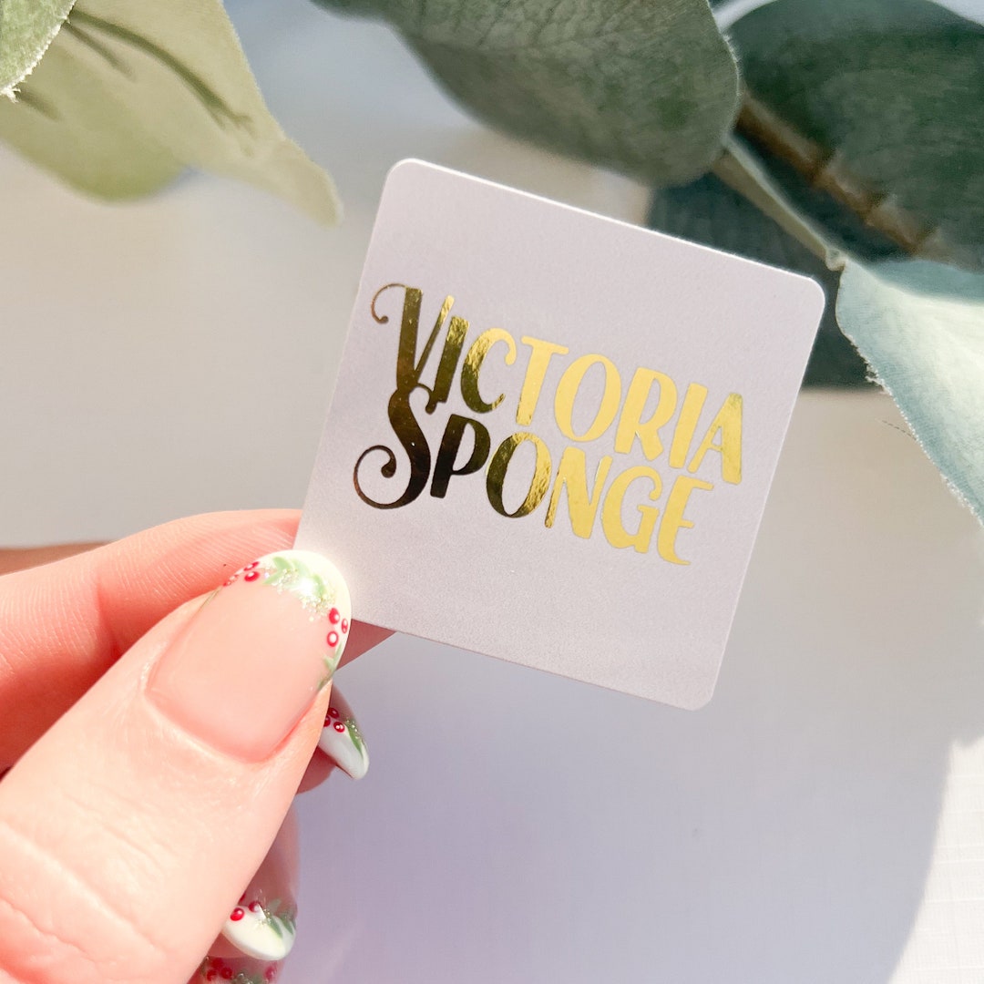 Square Foil Flavour Stickers for Baking Business•cake Flavor Customised ...