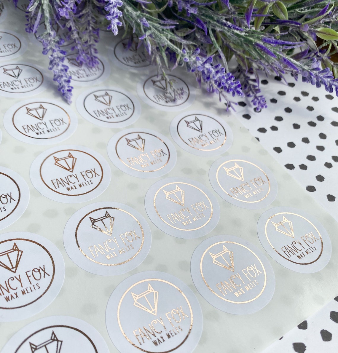 Foiled Logo Stickers Personalised Business Labels for - Etsy UK