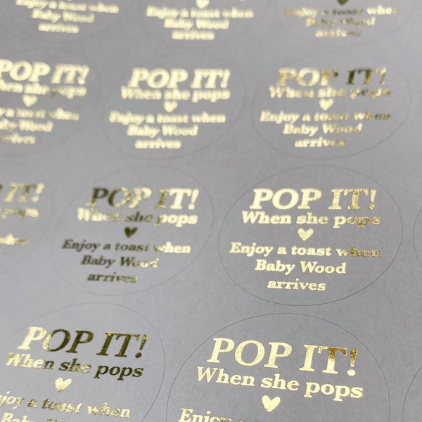Pop When She Pops Labels - Etsy
