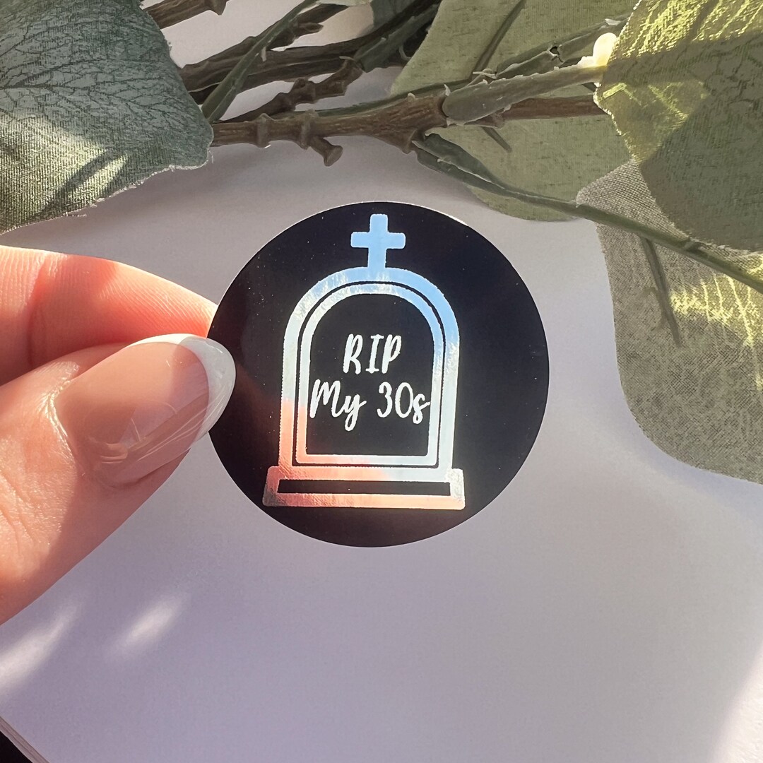 BLACK RIP My 30s Birthday Party Sticker Labels - Etsy