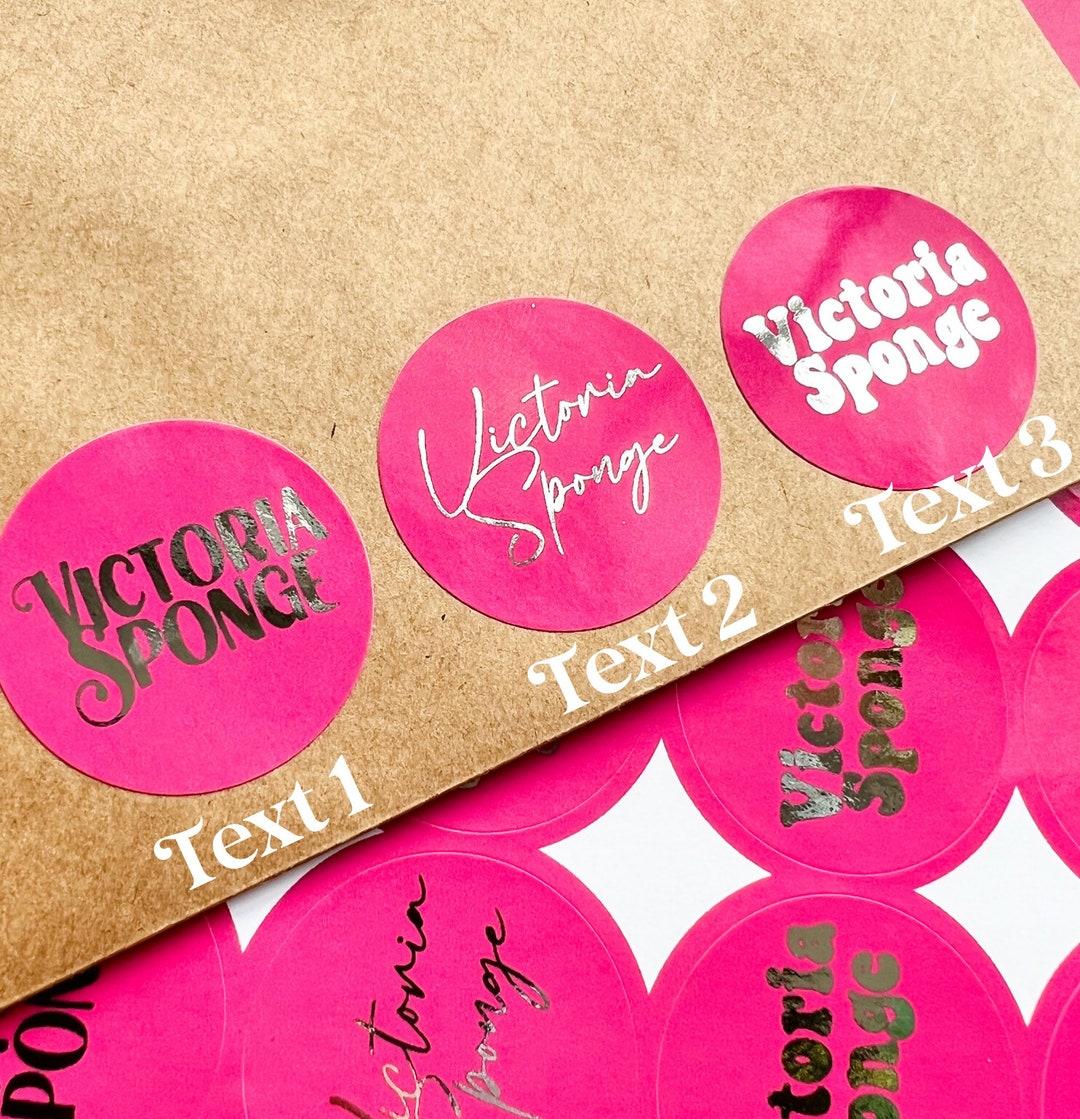 Personalised Foiled Flavour Stickers for Bakers and Cake Sample Boxes ...
