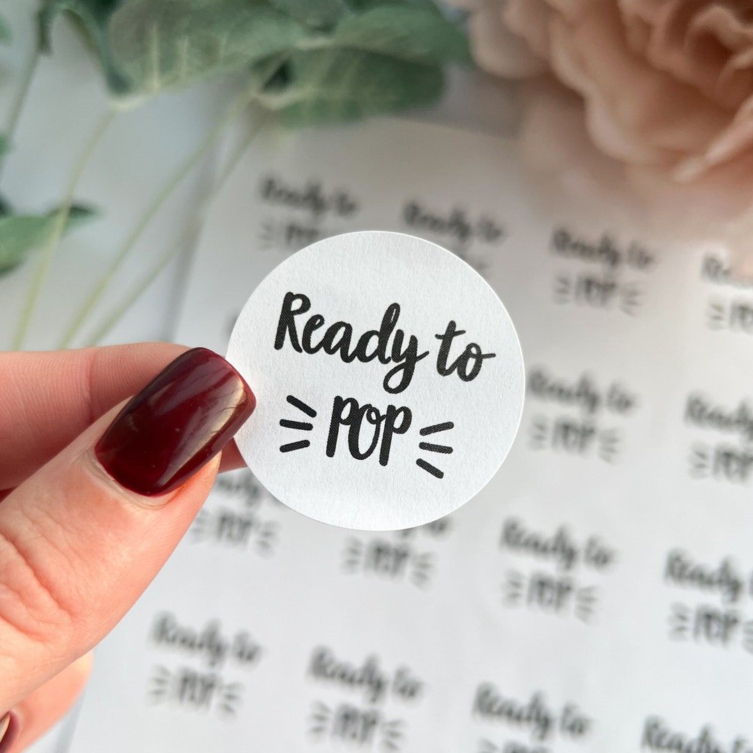Ready to POP Stickers • Baby Shower Labels for Guests • Baby Welcoming ...