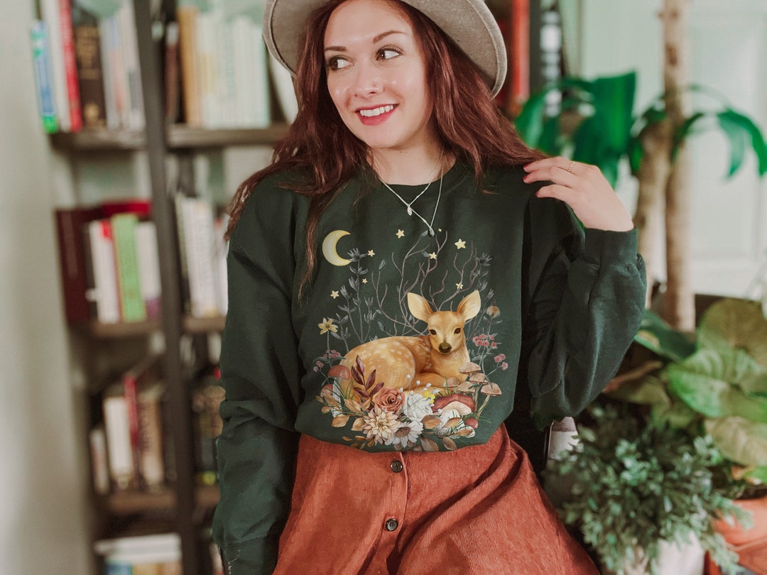 Forestcore Sweatshirt Mushroom Sweater Goblincore Sweater Cottagecore ...