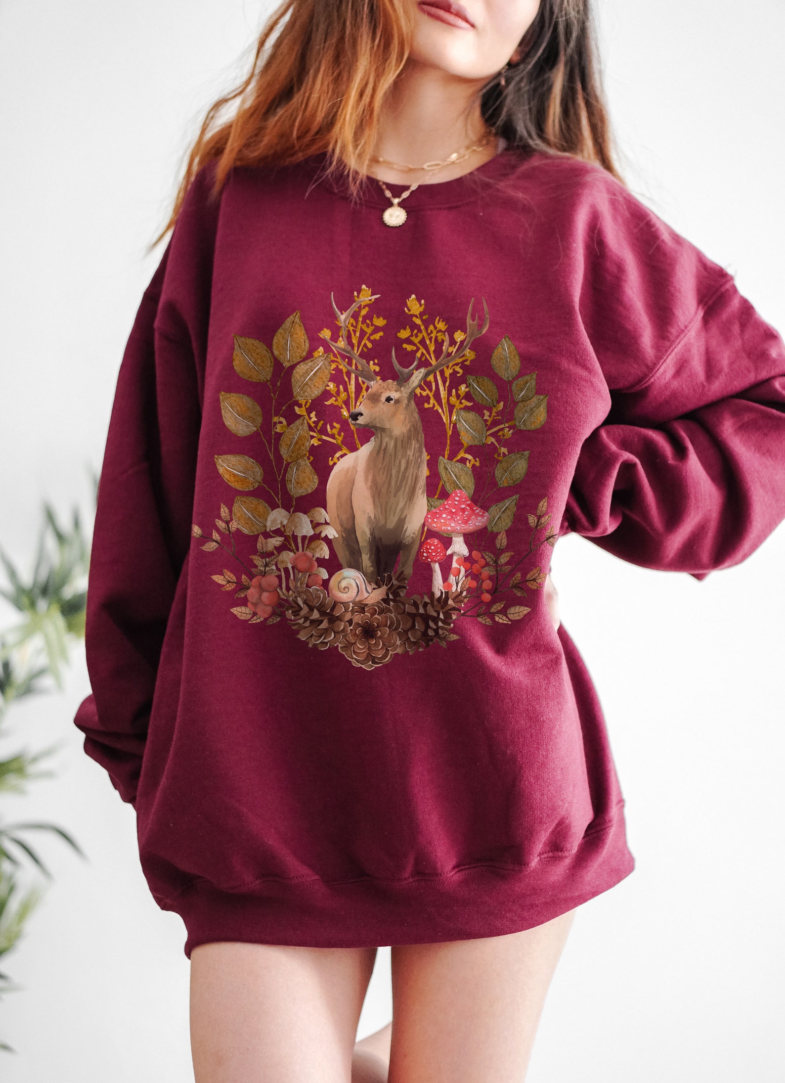 Forestcore Sweatshirt Mushroom Sweater Goblincore Sweater - Etsy