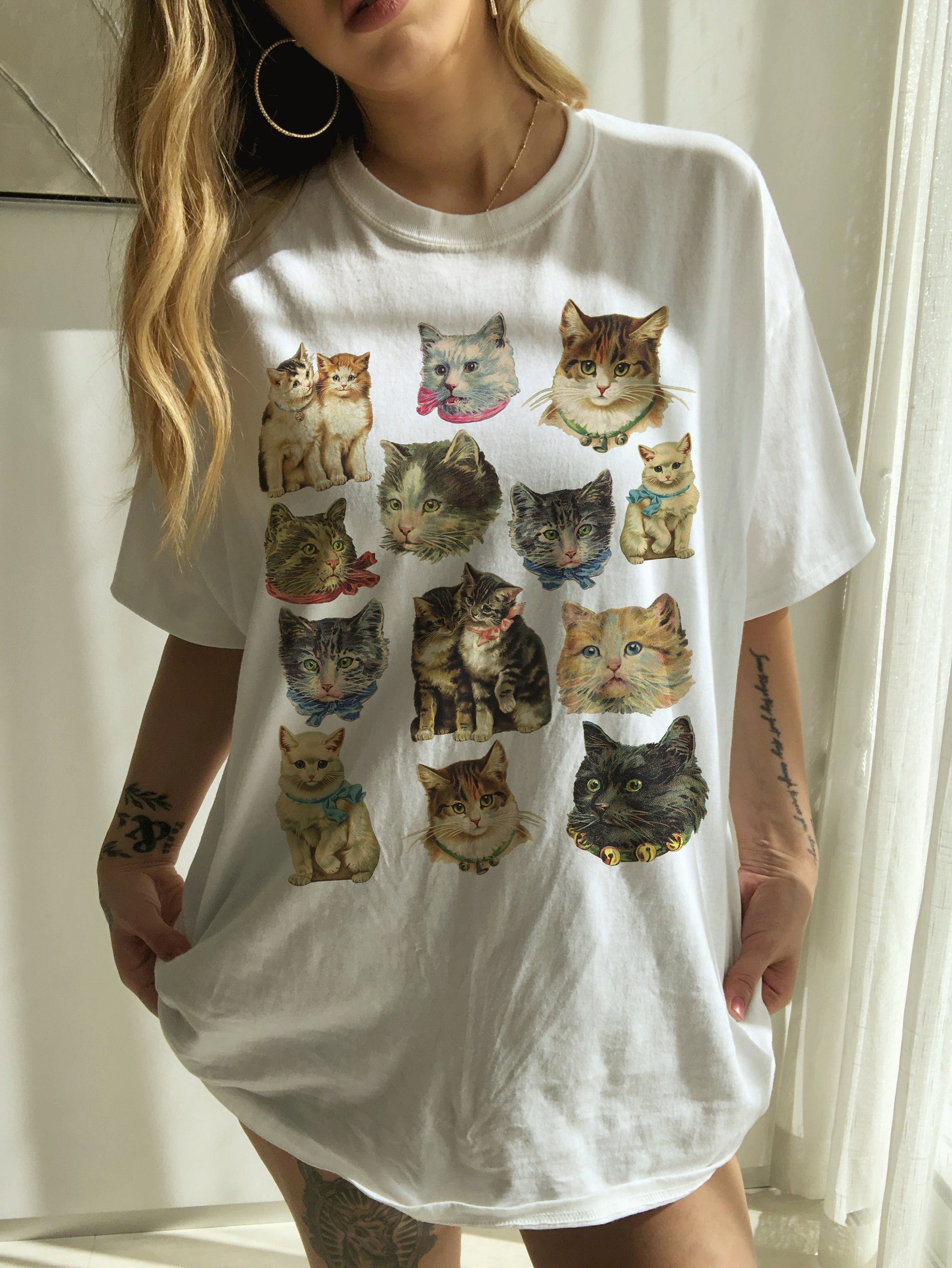 Cat Shirt Indie T Shirt Cottagecore Clothing Cat Lover Gift - Etsy