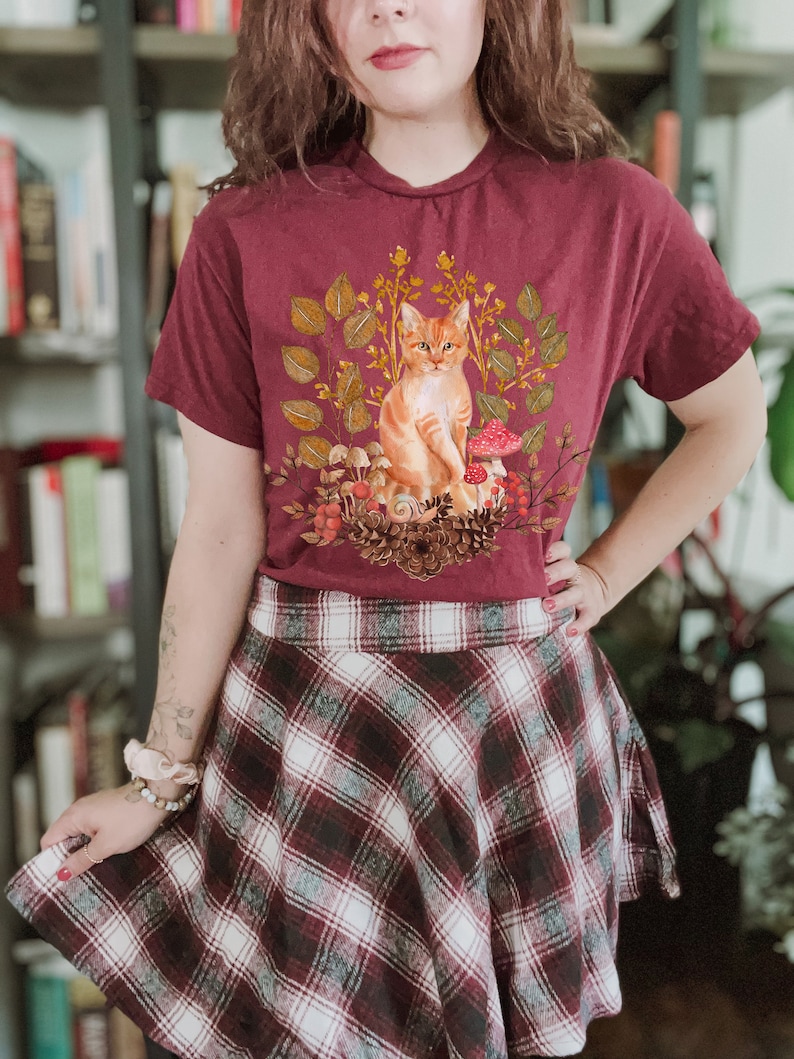Cat Shirt Cottagecore Shirt Indie Clothes Cat Lover Gift Indie - Etsy