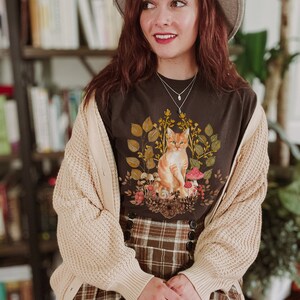 Cat Shirt Cottagecore Shirt Indie Clothes Cat Lover Gift Indie T Shirt ...