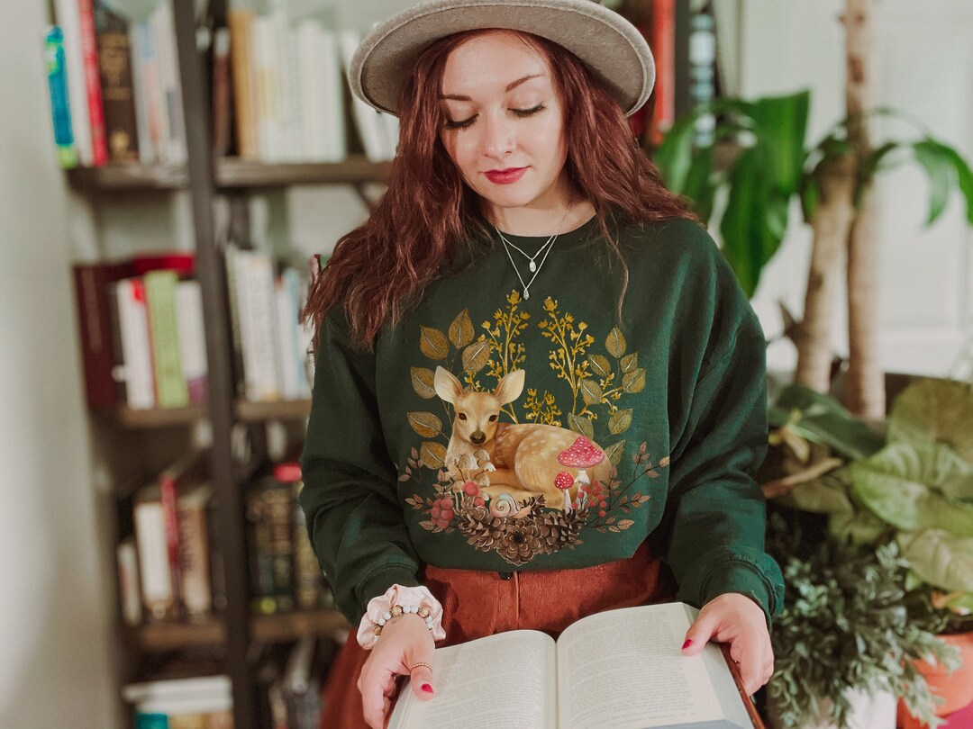 Forestcore Sweatshirt Mushroom Sweater Goblincore Sweater Cottagecore ...