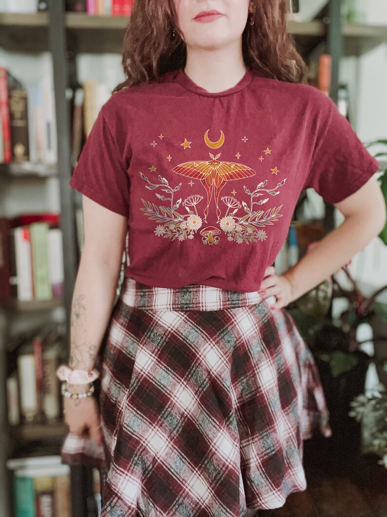 Luna Moth Shirt Indie T Shirt Cottagecore Shirt Cottage Core - Etsy