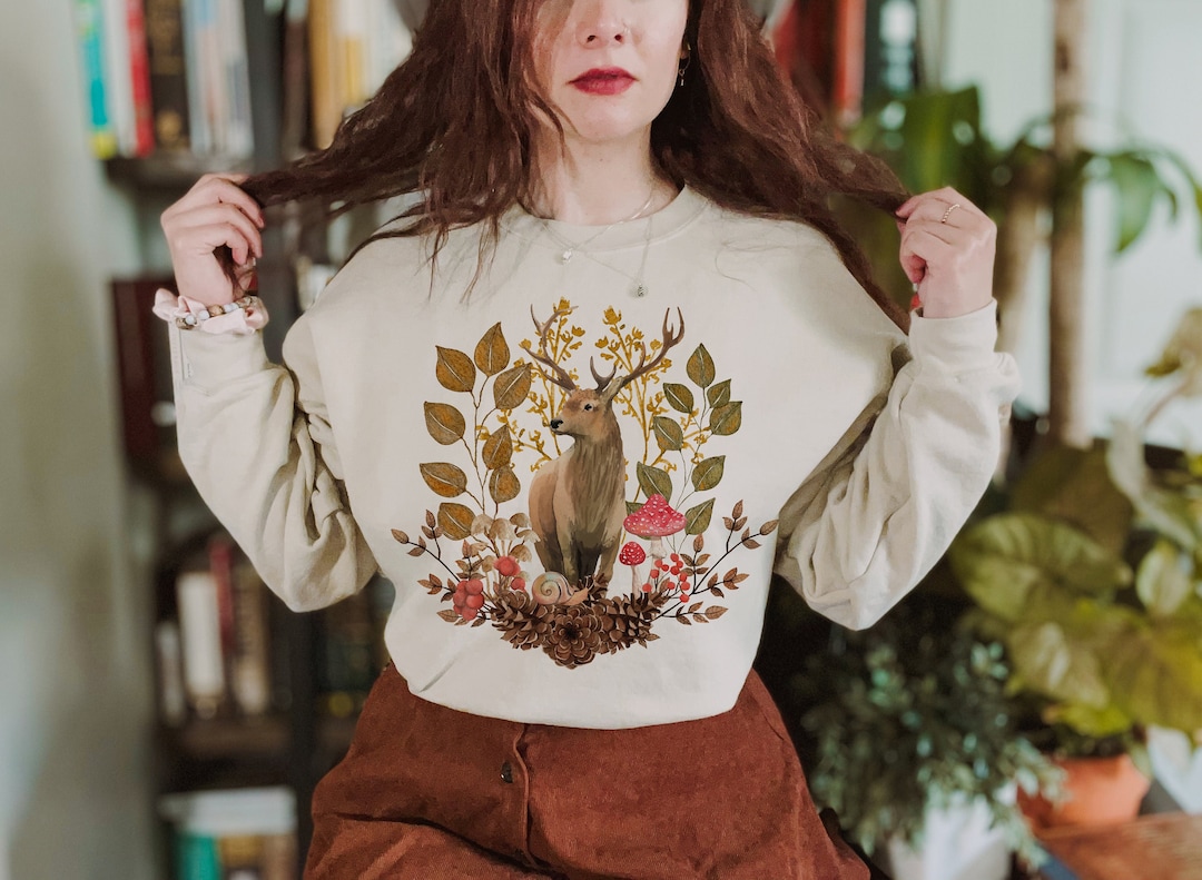 Forestcore Sweatshirt Mushroom Sweater Goblincore Sweater Cottagecore ...