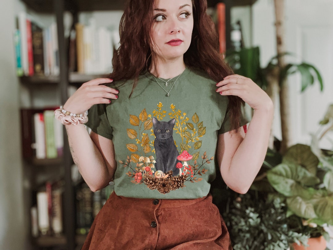 Cat Shirt Cottagecore Shirt Indie Clothes Cat Lover Gift Indie T Shirt ...