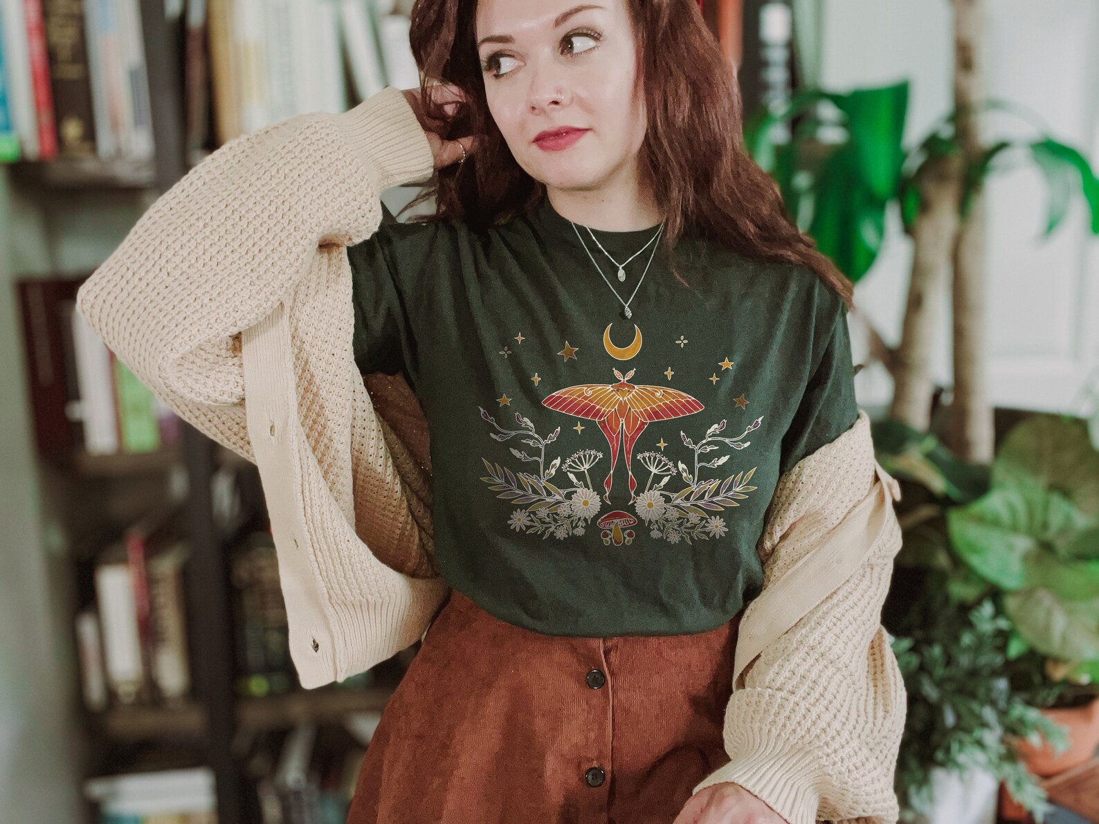 Luna Moth Shirt Indie T Shirt Cottagecore Shirt Cottage Core - Etsy