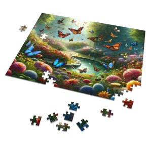 Butterfly Garden Jigsaw Puzzle Unique Gift for Mom Friend Nature Lover ...
