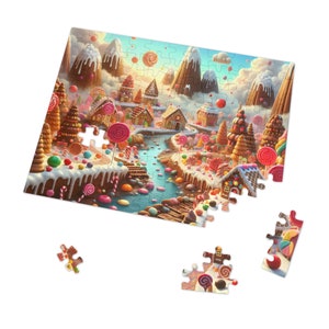 Candy Land Jigsaw Puzzle Funny Gift for Sweets Lover Whimsical Fantasy ...