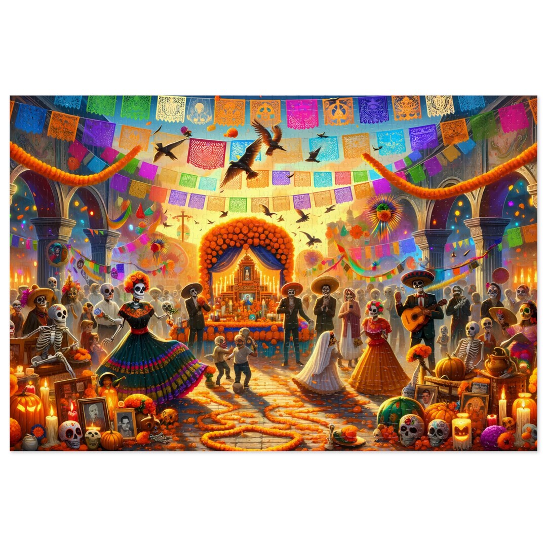Mexican Day of the Dead Jigsaw Puzzle Unique Gift for Friend Couple ...