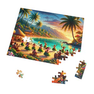 Hawaiian Luau Party Jigsaw Puzzle Unique Gift for Mom Friend Hawaii ...