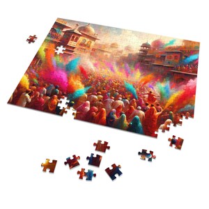 Vibrant Indian Festival Jigsaw Puzzle Unique India Gift for Friend Holi ...
