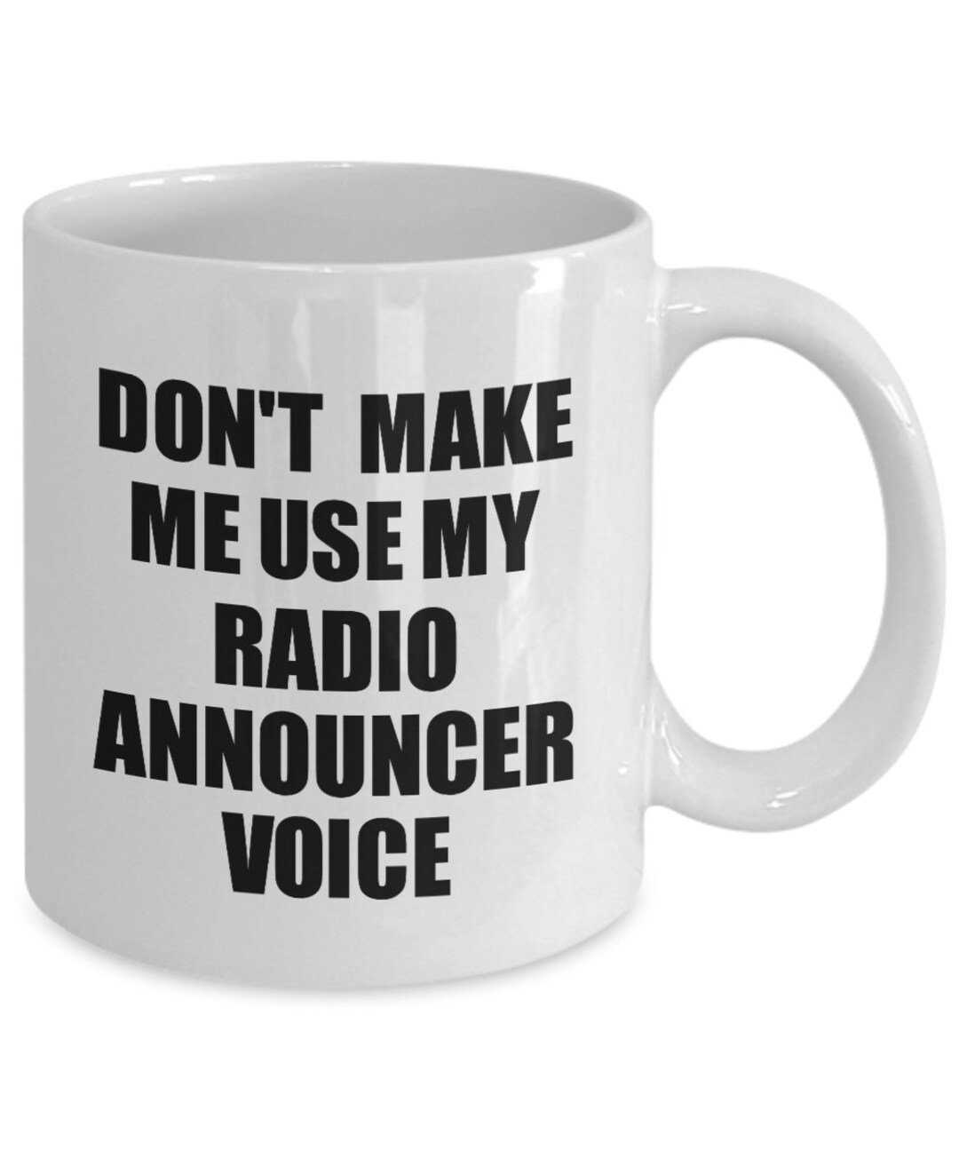 Radio Announcer Mug Coworker Gift Idea Funny Gag for Job Coffee Tea Cup ...