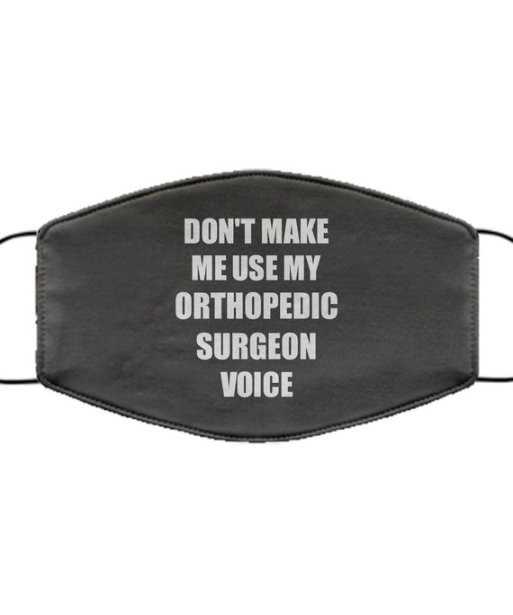 Funny Orthopedic Surgeon Face Mask Coworker Gift Office Gag | Etsy