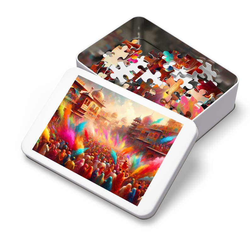 Vibrant Indian Festival Jigsaw Puzzle Unique India Gift for Friend Holi ...