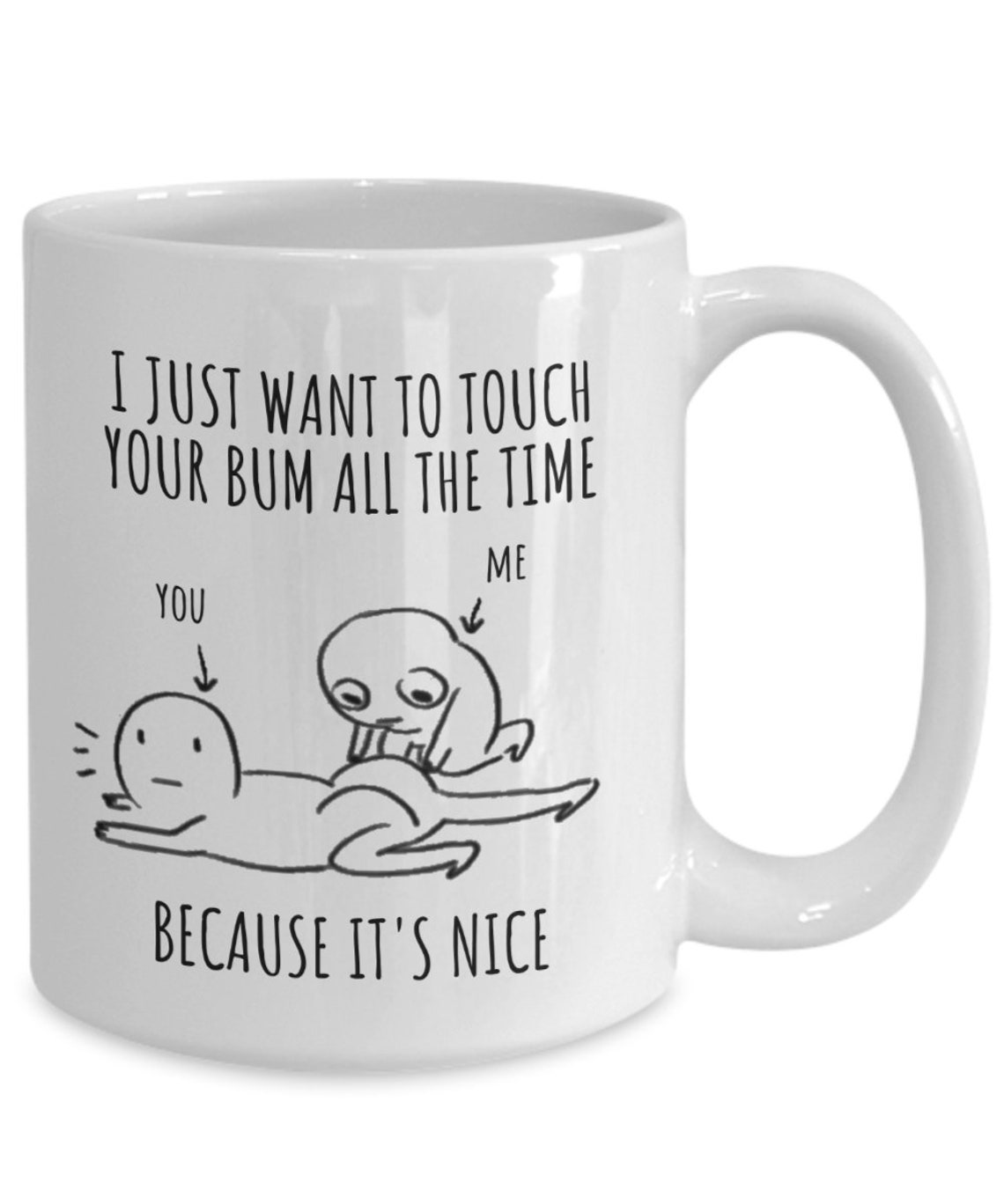 Touch Your Bum Mug Funny Gift for Boyfriend Girlfriend Husband - Etsy