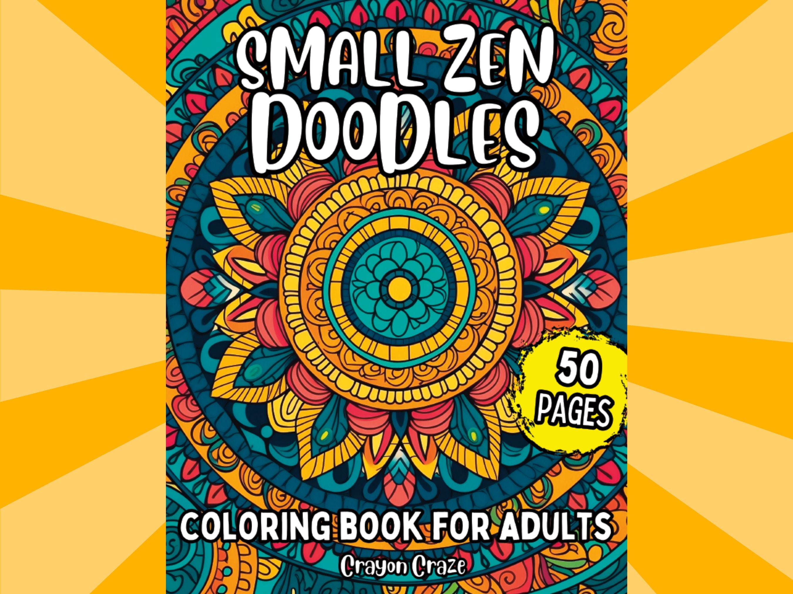 Small Zen Doodles Coloring Pages for Adults Gift 50 Relaxing - Etsy