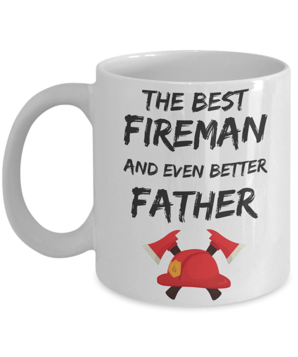 FIREMAN DAD GIFT Fireman Dad Mug Firefighter Dad Gift Funny | Etsy
