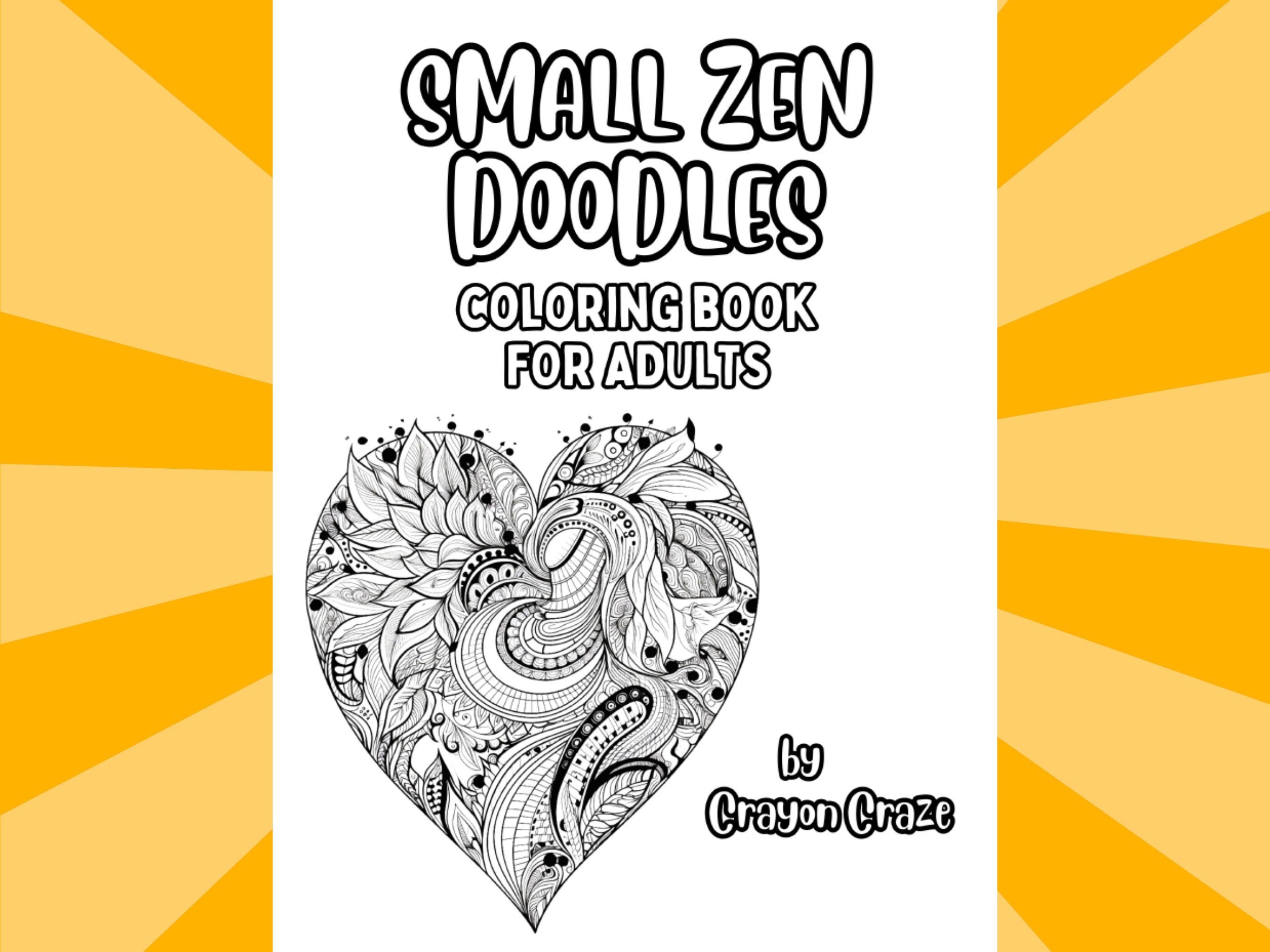 Small Zen Doodles Coloring Pages for Adults Gift 50 Relaxing - Etsy