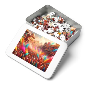 Vibrant Indian Festival Jigsaw Puzzle Unique India Gift for Friend Holi ...