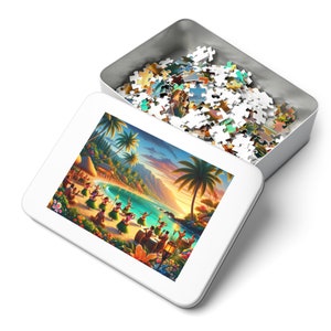 Hawaiian Luau Party Jigsaw Puzzle Unique Gift for Mom Friend Hawaii ...