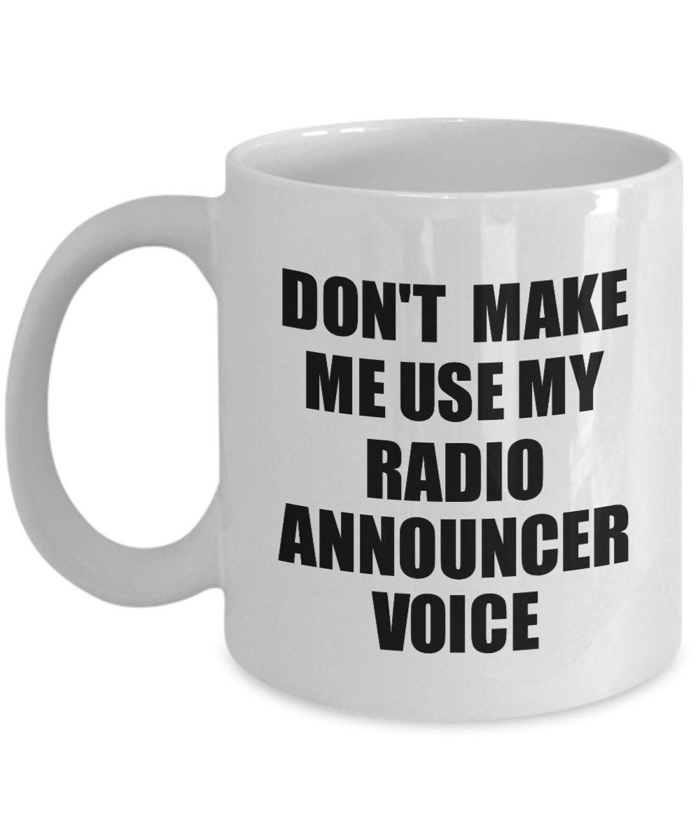 Radio Announcer Mug Coworker Gift Idea Funny Gag for Job - Etsy