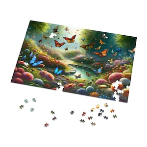 Butterfly Garden Jigsaw Puzzle Unique Gift for Mom Friend Nature Lover ...
