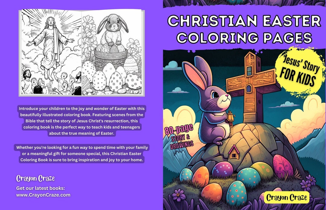 Christian Easter Coloring Pages Digital Printable for Kids Teenager ...