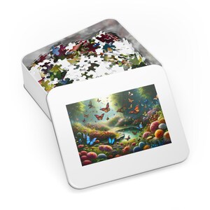 Butterfly Garden Jigsaw Puzzle Unique Gift for Mom Friend Nature Lover ...