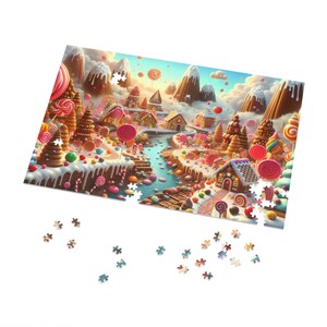 Candy Land Jigsaw Puzzle Funny Gift for Sweets Lover Whimsical Fantasy ...