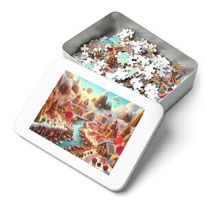 Candy Land Jigsaw Puzzle Funny Gift for Sweets Lover Whimsical Fantasy ...