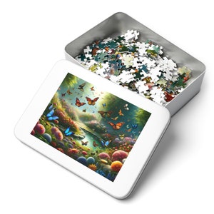 Butterfly Garden Jigsaw Puzzle Unique Gift for Mom Friend Nature Lover ...