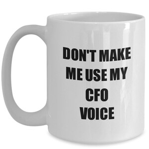 CFO Mug Coworker Gift Idea Funny Gag for Job Coffee Tea Cup Funny Chief ...